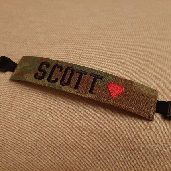 Military Name Tape Bracelet- W/ Heart!! (any Branch!) Army Navy Air ...