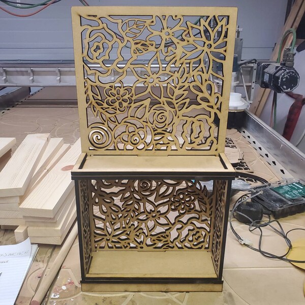 Hand Drawn Floral Display Shelf Svg, Glowforge Ready Svg, Laser Cut ...
