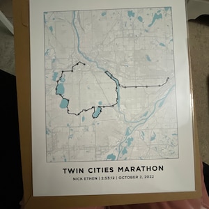 Dallas Marathon Course Map Personalized Dallas Marathon Route Map ...