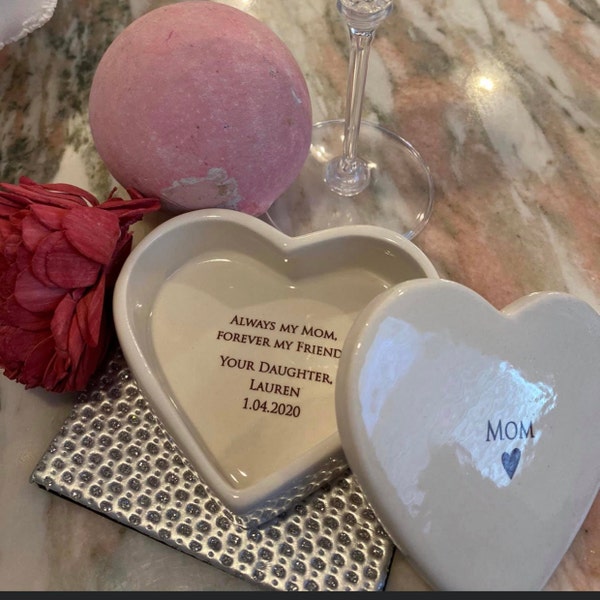 READY TO SHIP - Mother of the Bride Gift - Heart Box - Mom - Keepsake ...