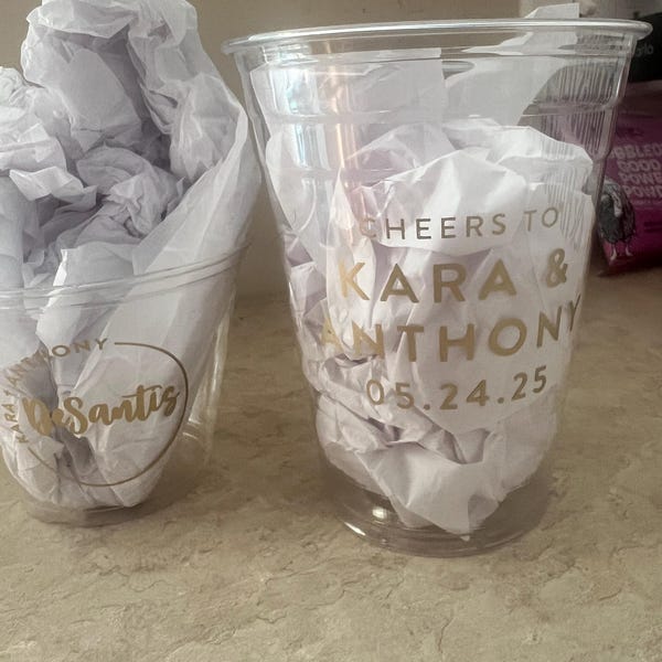 Fresh off the Market Bridal Shower Cups, Stadium Bridal Shower Cups ...