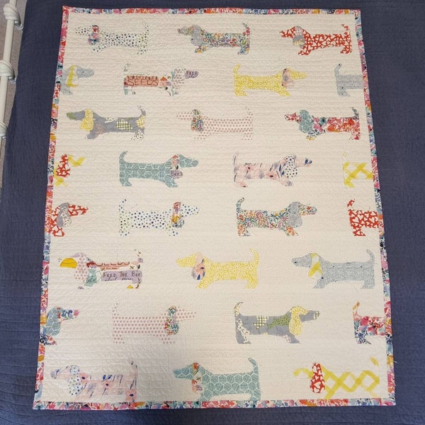 Puppies on Parade Quilt Instant Download Dog Quilt PDF Pattern - Baby ...
