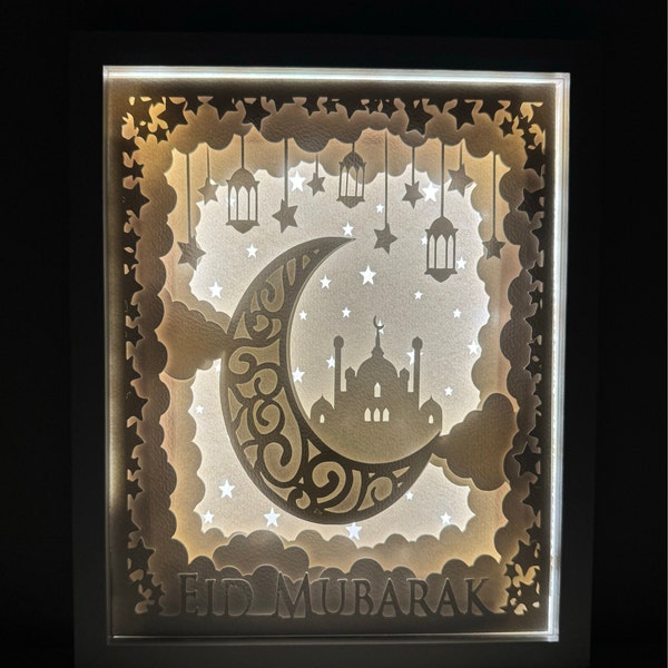 Ramadan Shadow Box Svg Cricut, 3D Lightbox Svg, Islamic Shadowbox ...