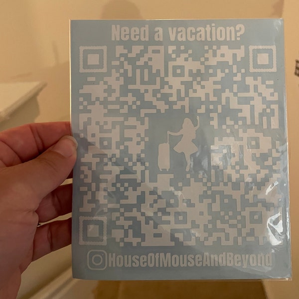 Custom QR Code Vinyl Decal | Storefront Decal | Menu QR Code Decal ...