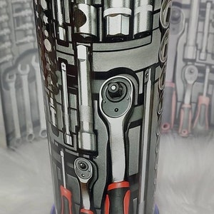 20 Oz Skinny Tumbler Sublimation Design Tool Box Mechanic - Etsy