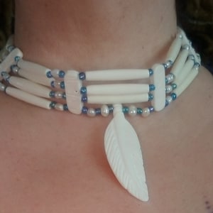 20 Buffalo Bone Beads Bone Horn Hairpipe Beads Native Choker Beads ...