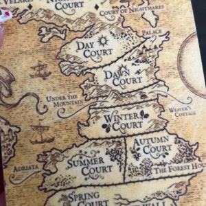 ACOTAR Prythian Map Bookmark A Court of Thorns and Roses SJM Map Rustic ...