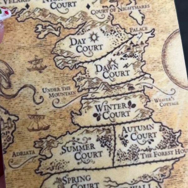 ACOTAR Prythian Map Bookmark | A Court of Thorns and Roses | SJM | Map ...