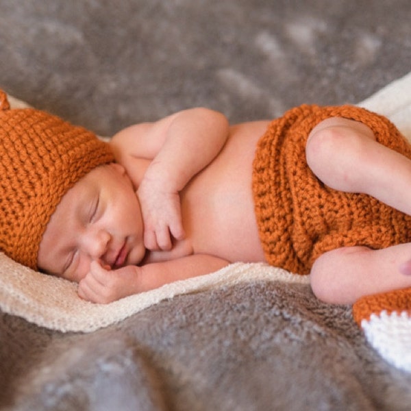 Baby Fox Outfit - Crochet Fox Set - Baby Fox Hat - Baby Animal Hat ...