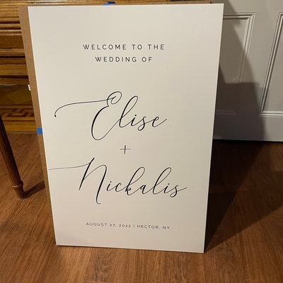 Welcome Wedding Sign, Script Welcome Sign, Welcome Sign Wedding ...