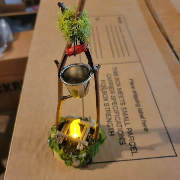 Fairy Garden Fire Pit - Battery Operated Flameless Candle, Flickering ...