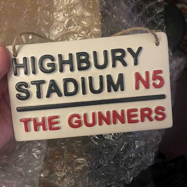 Handmade Arsenal Highbury Stadium Ceramic Sign: Football Gift - Etsy UK