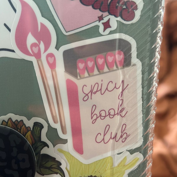 Spicy Book Club Matchbook Sticker| Kindle Sticker | Laptop Stickers ...