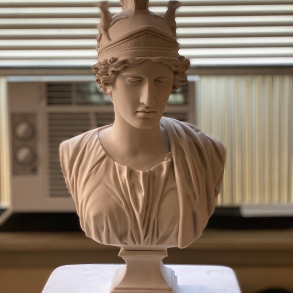 Roma Bust Sculpture - Goddess of Rome - Female Roman Statue - Woman Art ...