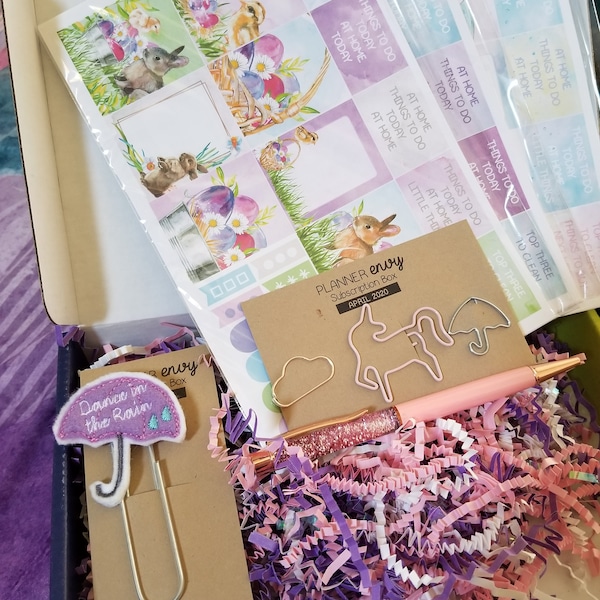 Planner Envy Subscription Box TRIAL. Planner Stickers, Planner Clips ...