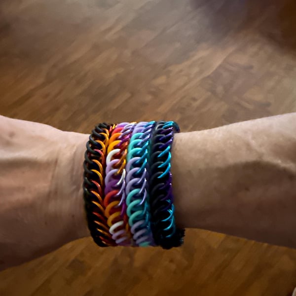 Subtle Agender Pride Bracelet, Agender Pride Flag Bracelet, Agender ...