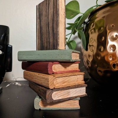 Book Coasters Wooden Bookish Gift Bookish Decor Handmade Cute Coasters ...