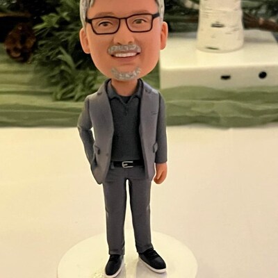 Handmade Custom Marry to Me Kiss Wedding Bobble Head Handmade Polymer ...