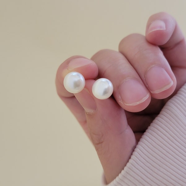 Freshwater Dropping Pearl Earrings, 14K Gold Filled Dangle Earring With ...