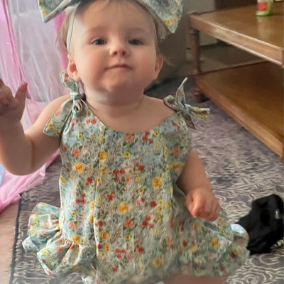 Frilly Baby Romper Pdf Sewing Pattern Rosebud Romper, Baby Girl's ...