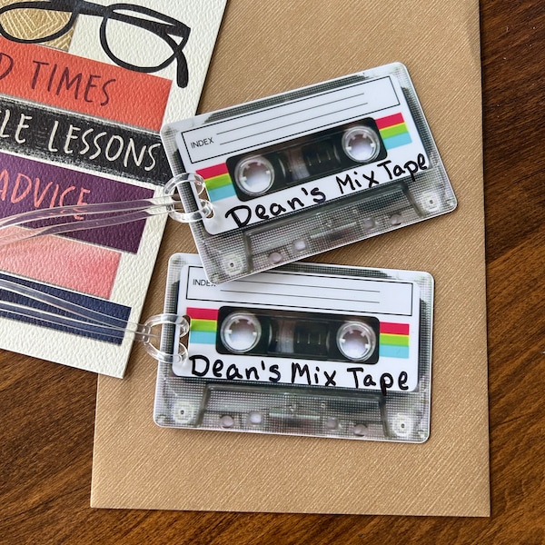 Retro Cassette Personalized Luggage Tag, Unique Bag Tag, Custom Mix ...