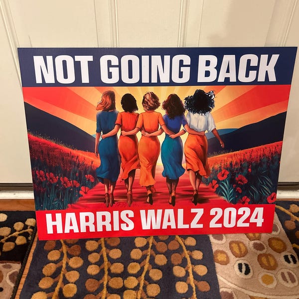 Drop the Hate Harris Walz 2024 Yard Sign, Vote Blue Election Campaign ...