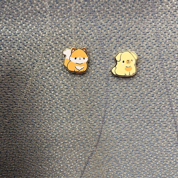 Puppy 0.65" | Tiny Pals Mini Enamel Pins | Cute Animals Board Filler ...