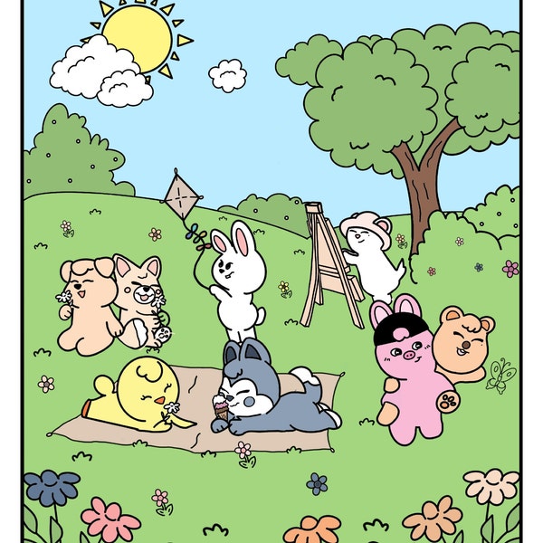 SKZOO Coloring Page Set - Digital Download - Etsy