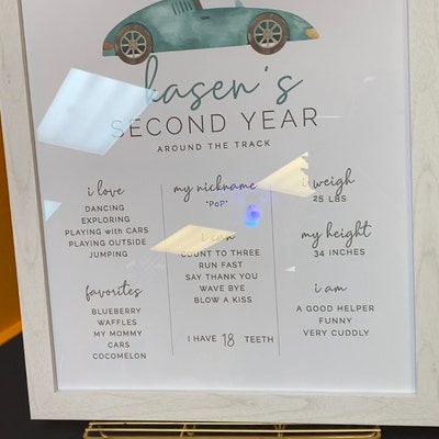 Two Fast Milestone Poster Second Year Sign Growing 2 Fast - Etsy