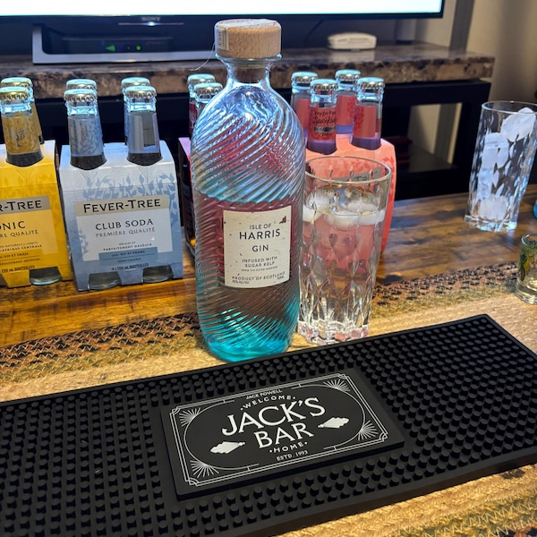 Fathers Day Gift Personalized Bar Mat Home Bar Idea Accessories ...