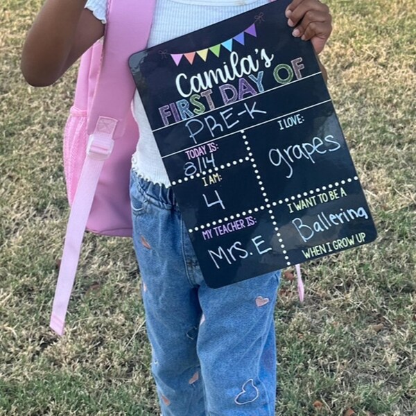 First and Last Day of School Sign, Liquid Chalk Dry Erase School Board ...