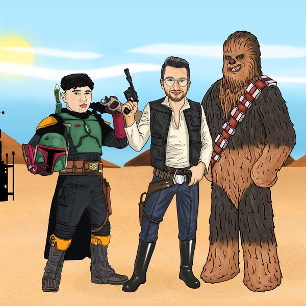 Great Opportunity Turn Me Into Jedi, Portrait From Photo, Ahsoka, Family Portrait, Best Gift ...