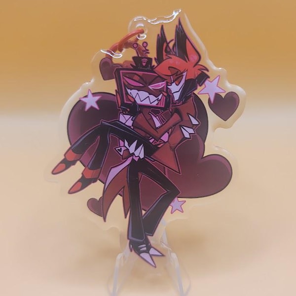 Hazbin Hotel Summer Keychain Vox Alastor and Lucifer - Etsy