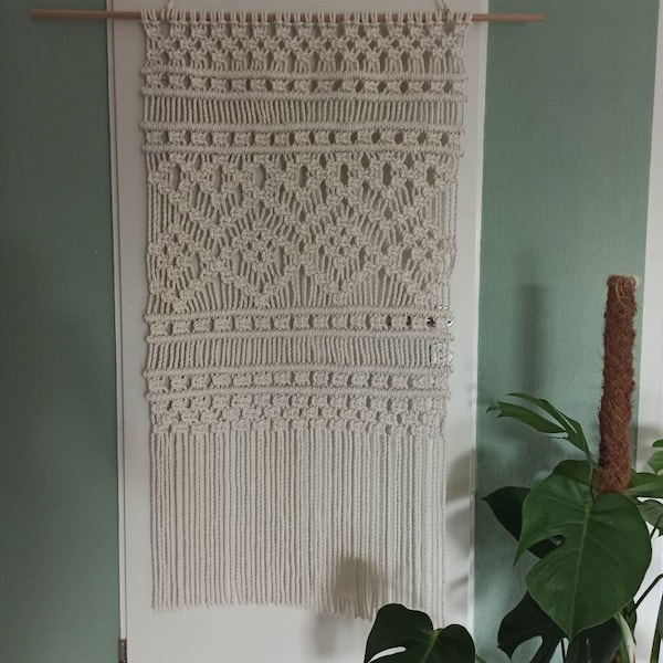 Macrame PATTERN - Written PDF and Knot Guide - Diy Macrame Wall Hanging ...