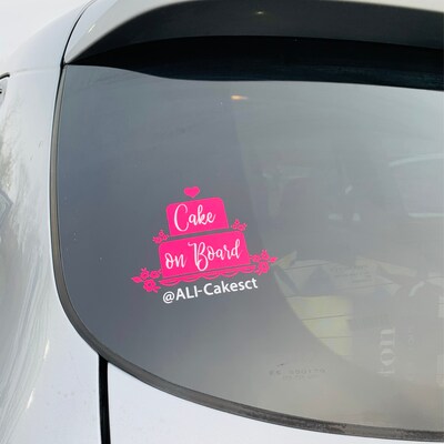 Cake on Board Vinyl Decal for Business Truck Van Car Window - Etsy