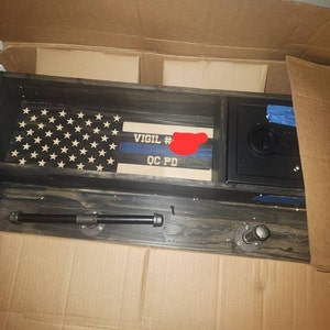 Police Duty Gear Rack With Lockbox Safe FREE Metal Miranda Card - Etsy