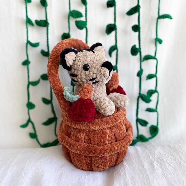 PDF Pattern: Crochet Kitty Apple Basket Plushie Pattern - Etsy UK