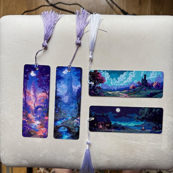 Moonlight Magic Castle Bookmarks- Handmade and Unique, Fantasy ...