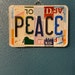 Recycled License Plate PEACE Sign - License Plate Sign - Boho Decor ...