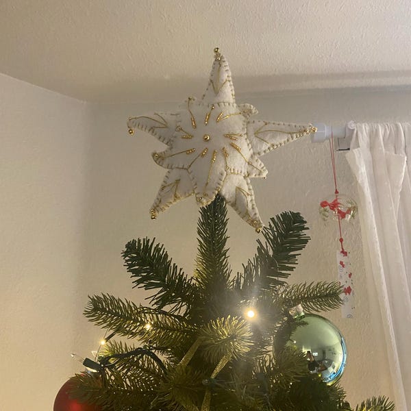 Star Felt Tree Topper/fair Trade Felt Tree Toppers/star Christmas ...