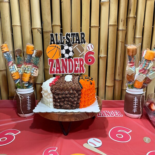 Sports Cake Topper , Sport Balls Birthday, Sports Birthday Decorations ...