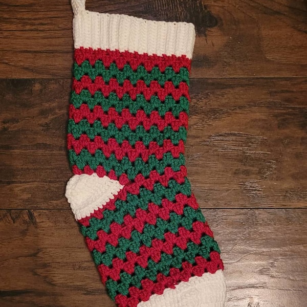 CROCHET PATTERN - Granny Stripe Stocking Crochet Pattern Easy Crochet ...