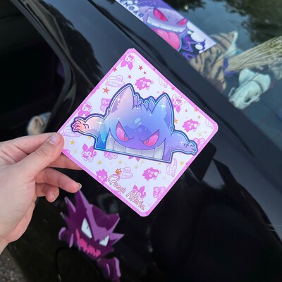 Shiny Gengar Peeker Holo Vinyl Sticker for Hydroflask Laptop Car ...