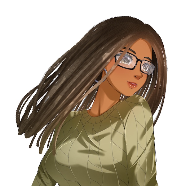 Custom Anime Portrait Commission · Personalized Anime Gift for Him Her ...