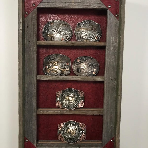 Belt Buckle Display Case - Holds 4 Buckles - Etsy