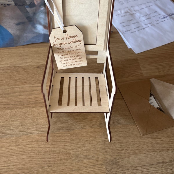 Personalized Memorial Photo Frame Chair: Save a Seat Keepsake Tag. - Etsy