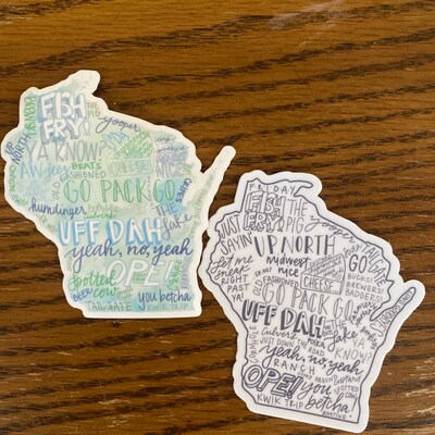 Wisconsin Sayings Sticker Minimalistic Wisconsin State - Etsy