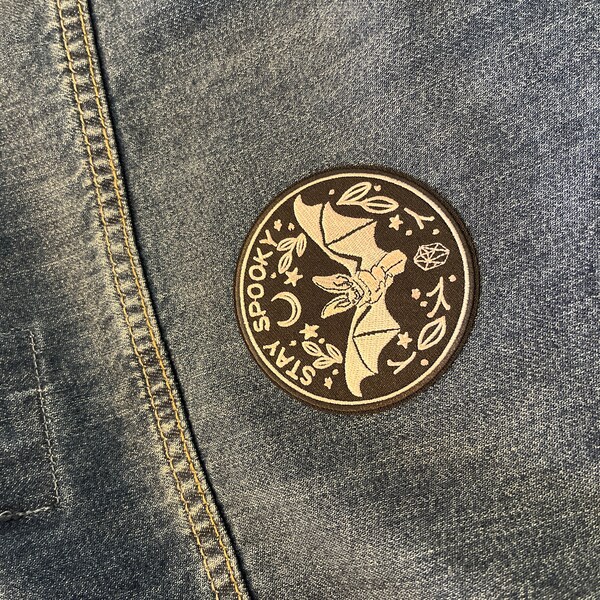 Spooky Bat Pastel Goth Patch | Iron on | Gothic Halloween Patches ...