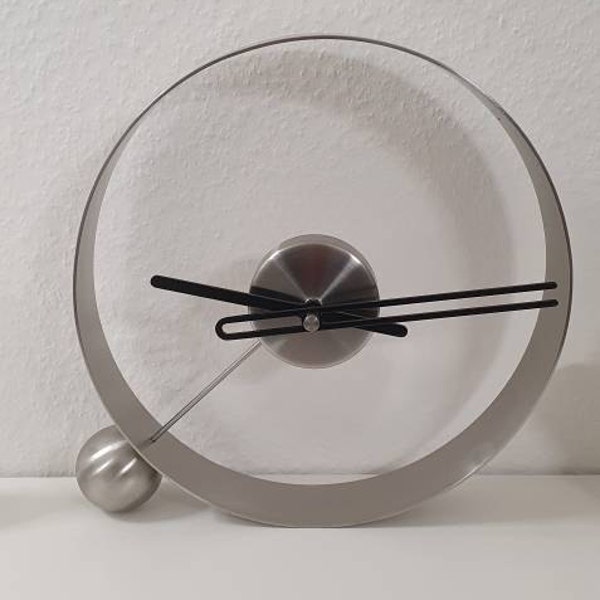 Luxury Silent Metal Desk Clock – Endless, Sculptural Ring, Modern Home ...