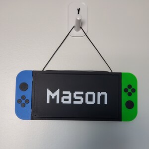 Personalized Gamer Name Sign for Door, Wall or Shelf 8in X 3in Custom ...